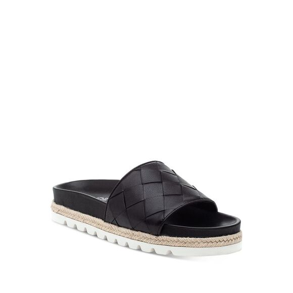 J Slides | Shoes | J Slides Womens Black Braiding Rollie Slip On Slide ...